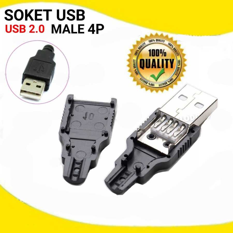 Jual USB Male Plug Socket Connector & Plastic Cover | Jakmall.com