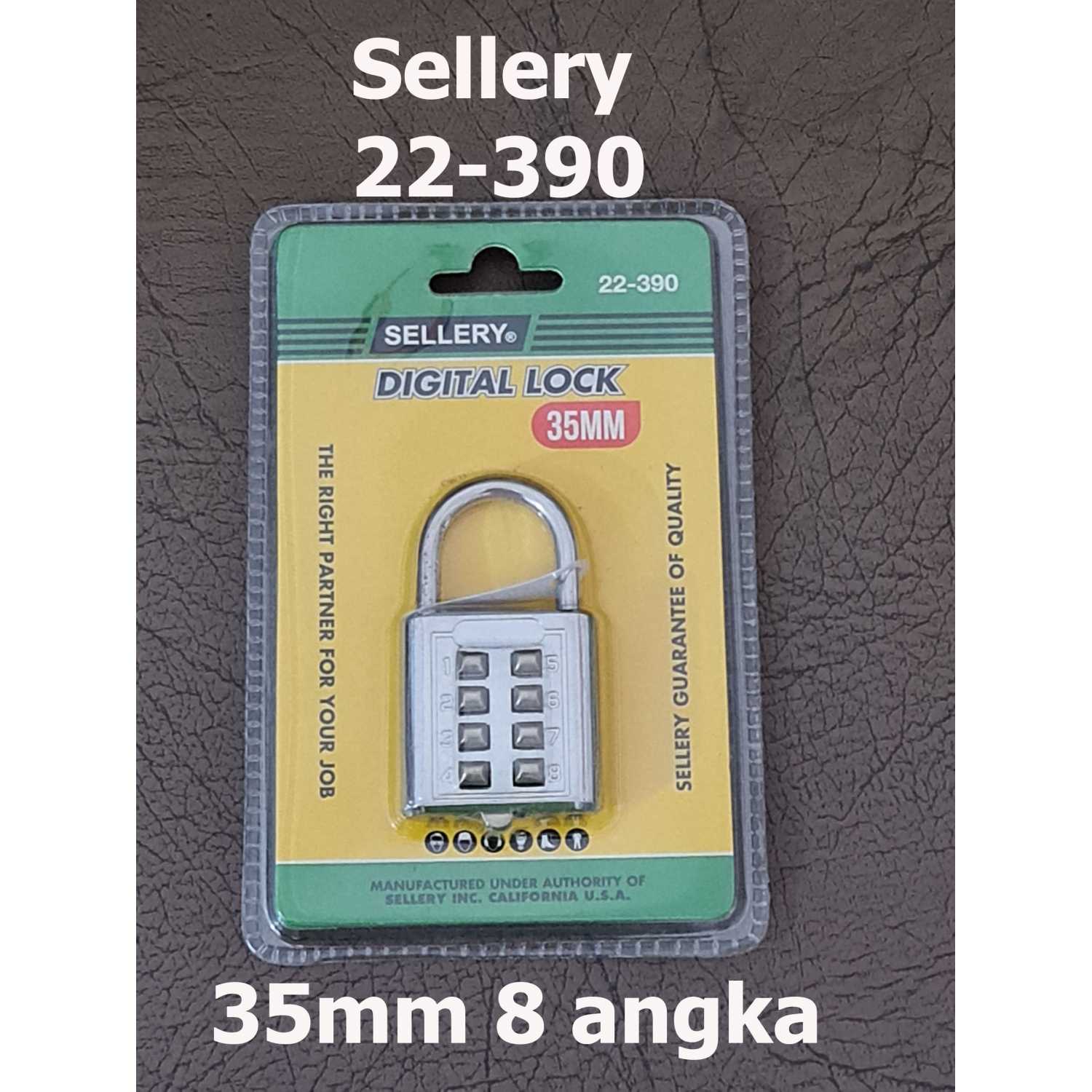 Jual Sellery 22-390 35mm KUNCI GEMBOK PIN 8 angka PASSWORD