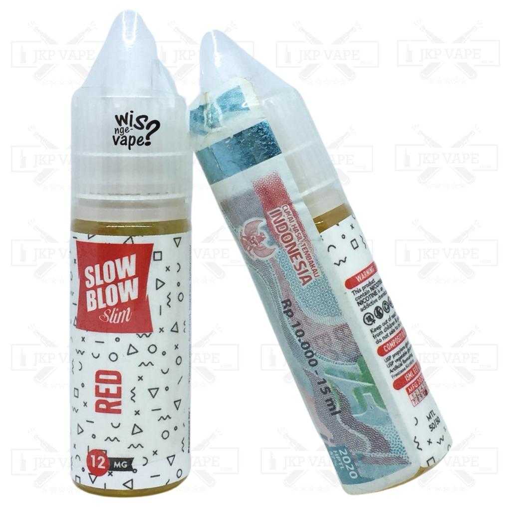 Jual SLOW BLOW SLIM RED 15ML - SALTNIC PREMIUM LIQUID BY SAS