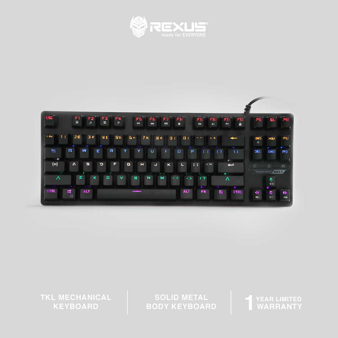 Jual Rexus Keyboard Gaming Mechanical Legionare MX5.1 TKL