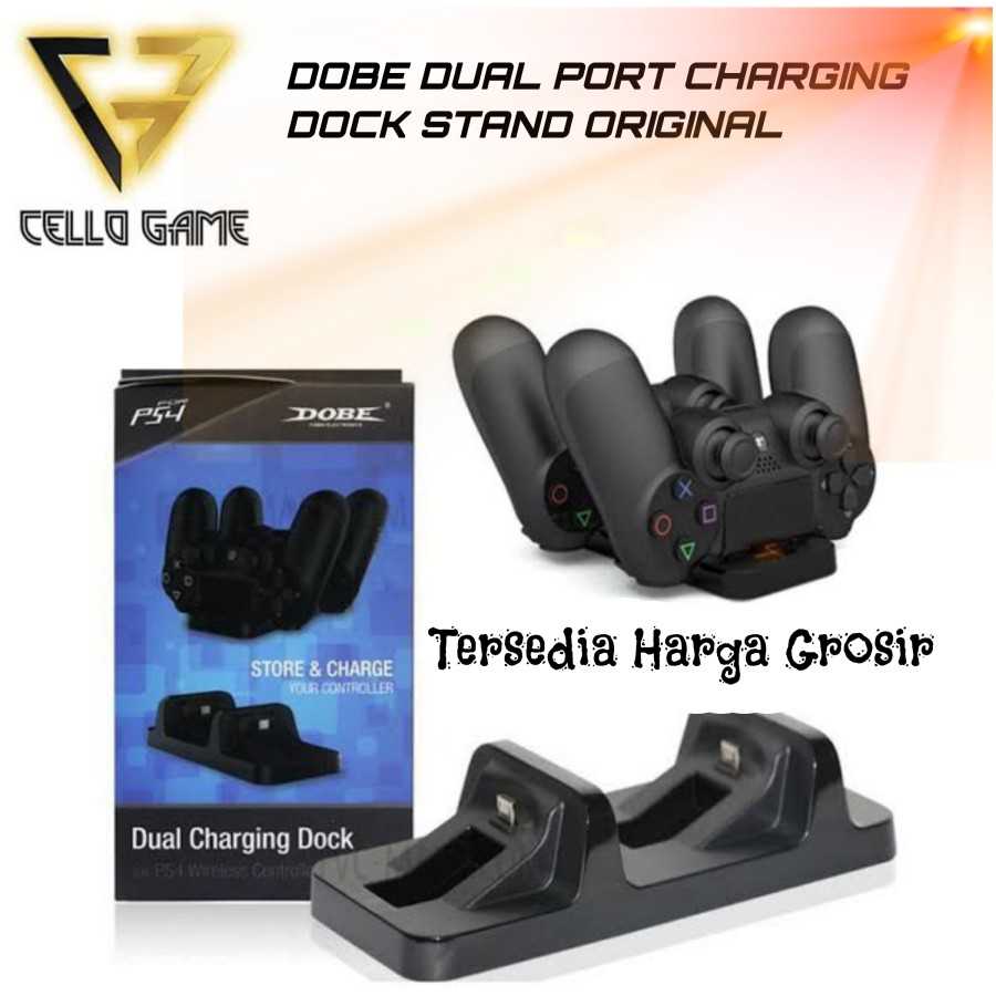 Jual DOBE DUAL CHARGING CHARGER DOCK STIK PS4 | Jakmall.com