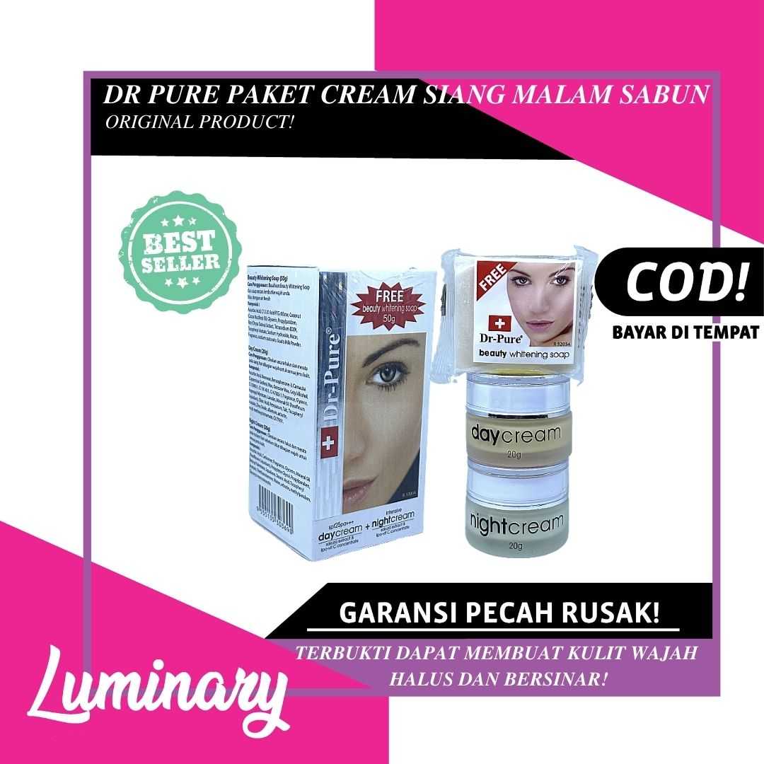 Jual DR PURE PAKET 3in1 DAY CREAM+NIGHT CREAM+SABUN MUKA | Jakmall.com