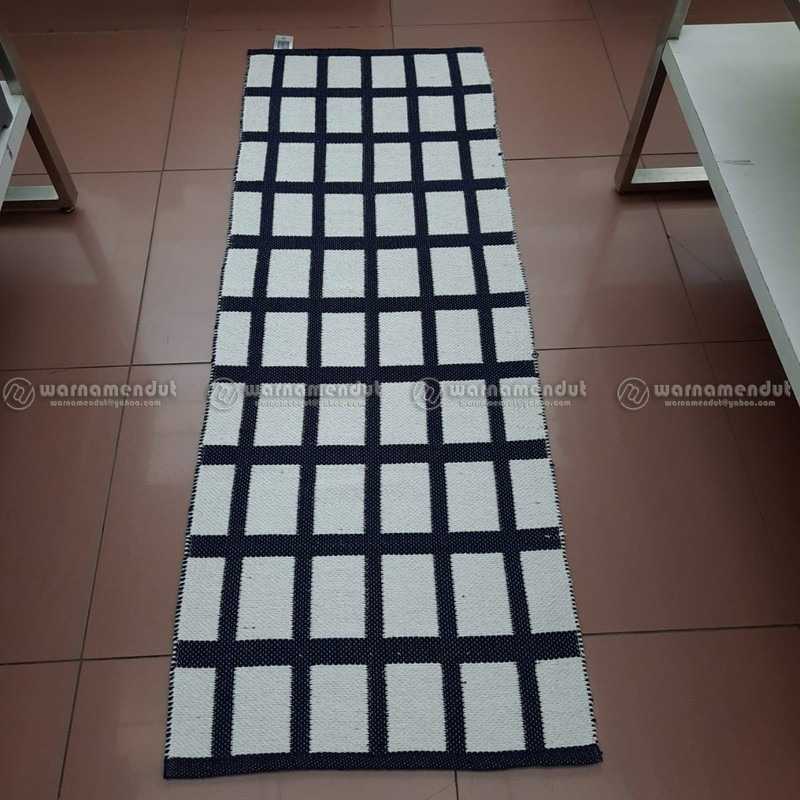 Jual WMO HC118575 Karpet anyaman datar nordic skandinavia Blue