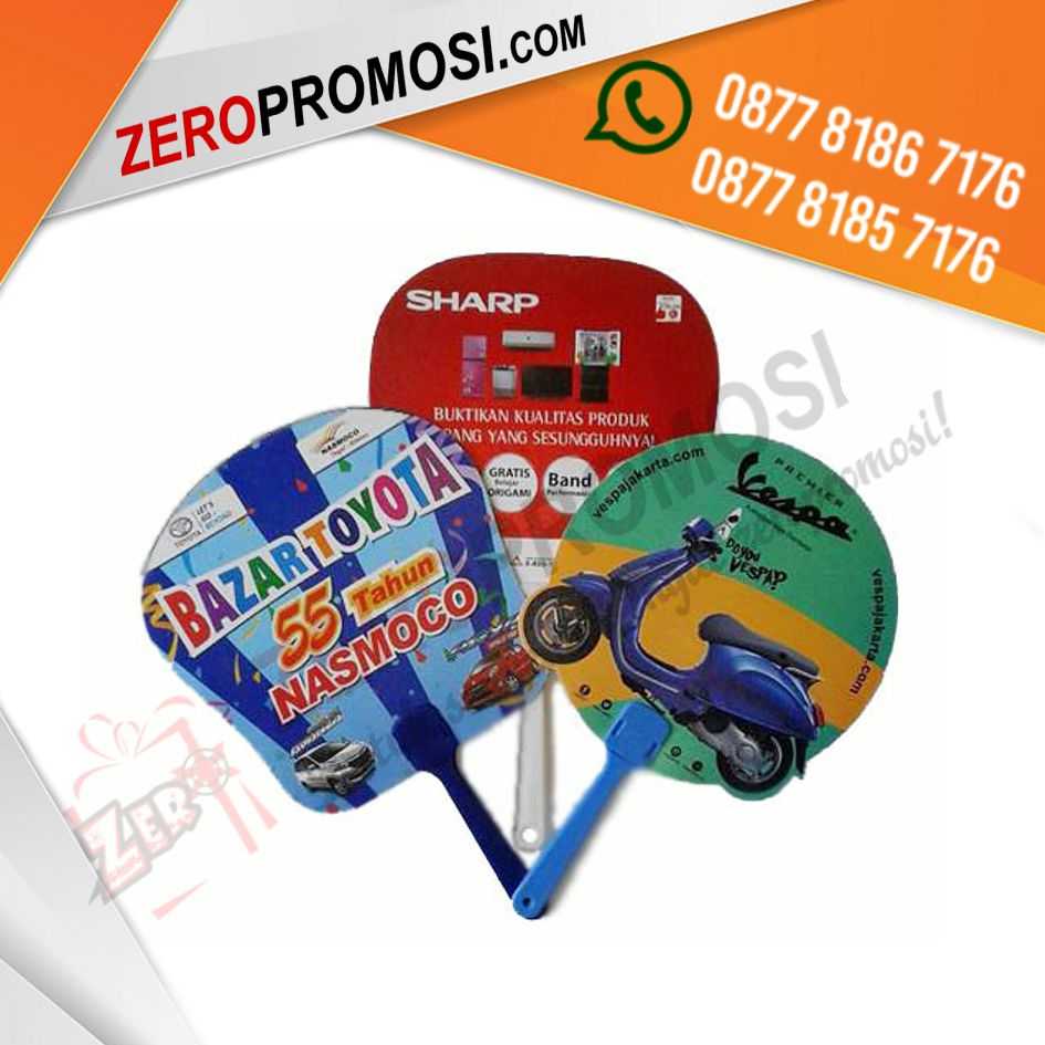 Jual Souvenir Kipas Artpaper Printing Full Colour Logo Custom