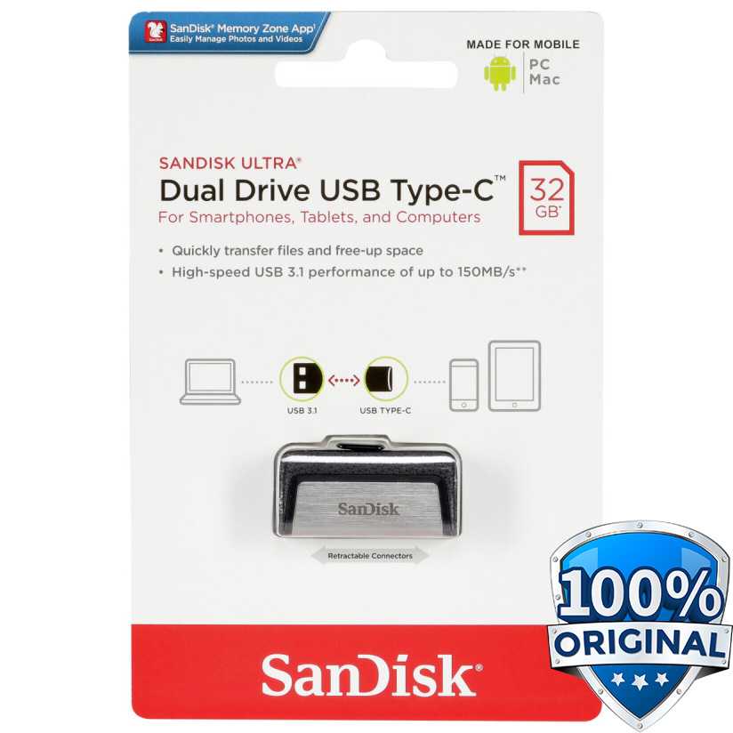 Jual SanDisk Ultra Dual Drive USB Type C 3.1 Gen 1 - SDDDC2