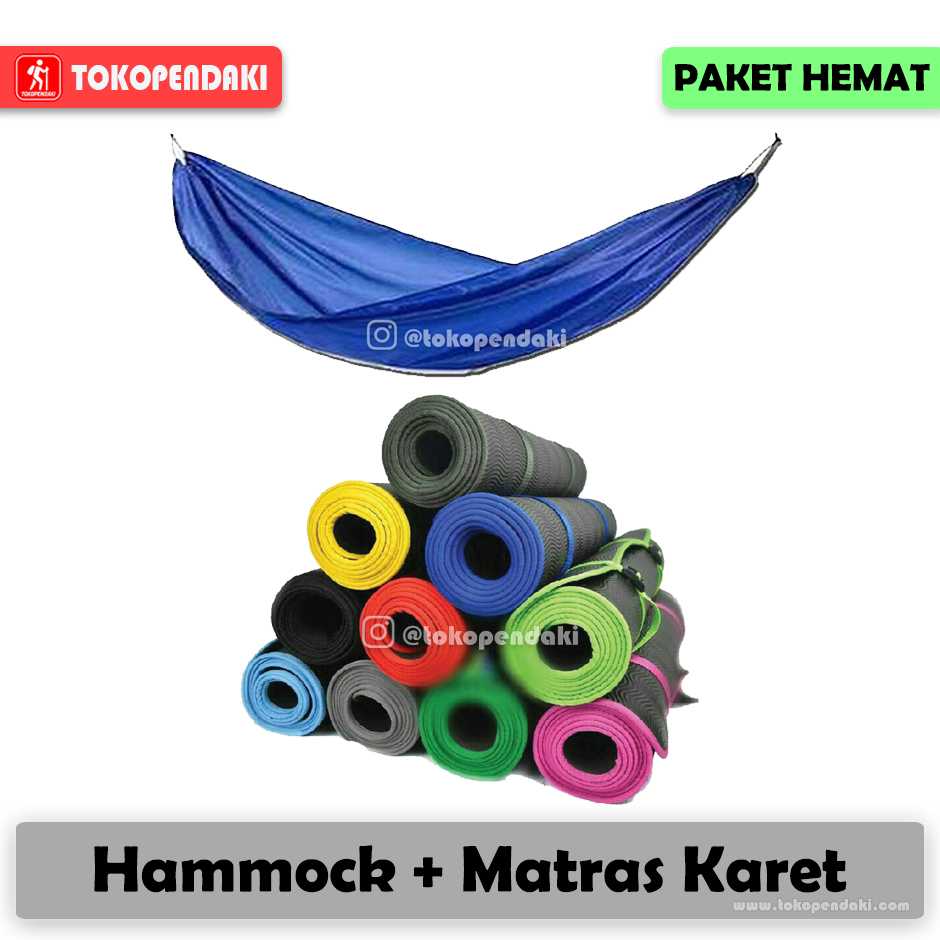 Jual Paket Hemat Hammock Ultralight + Matras Karet Yoga Camping