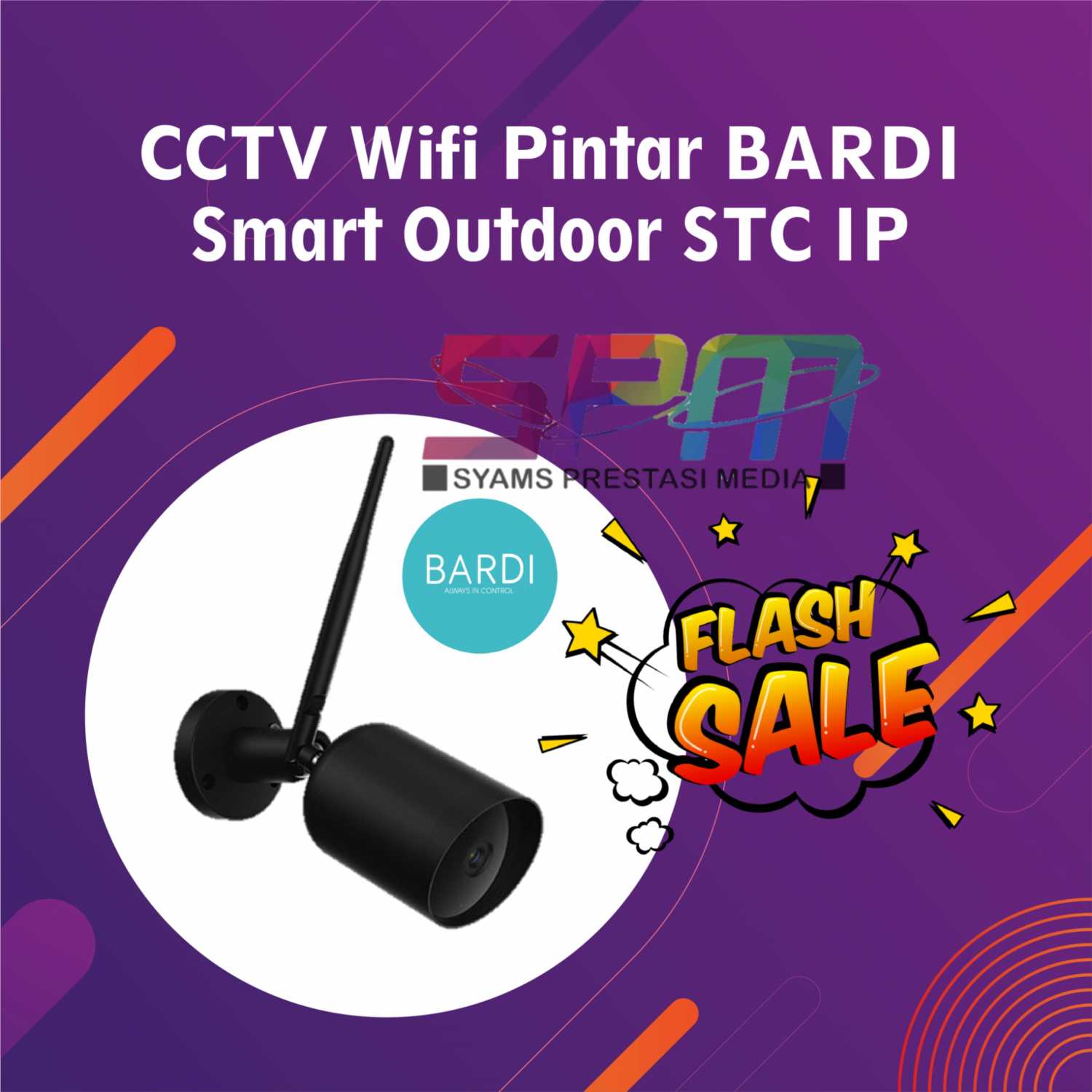 Jual CCTV Wifi Pintar BARDI Smart outdoor STC IP Camera IoT Home