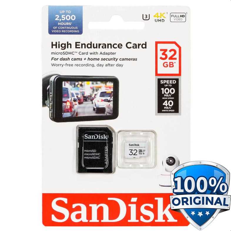 Jual SanDisk High Endurance microSD UHS-I Class 10 U3 100MB/s