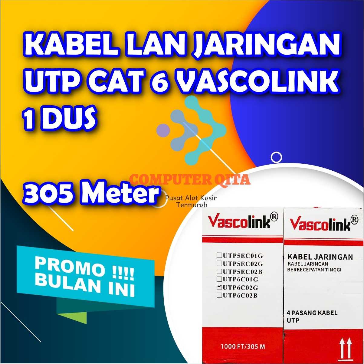 Jual Vascolink UTP Cat 6 Kabel Data / Kabel Lan / Jaringan