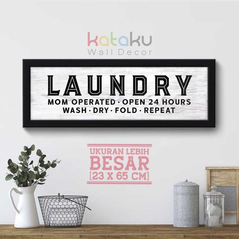 Jual Hiasan Dinding Tulisan Laundry Room Wooden Wall Decor