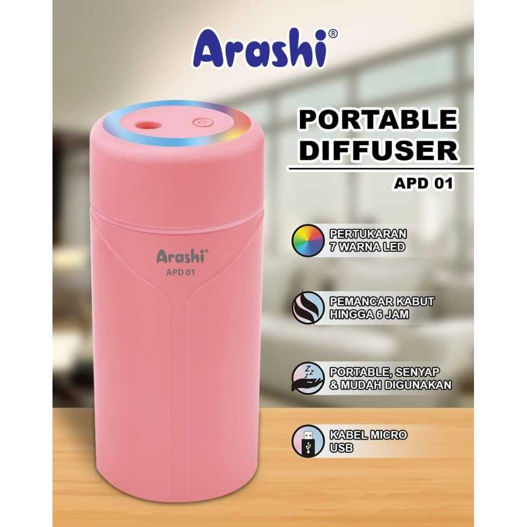 Jual Portable diffuser humidifier pelembab udara mini with LED