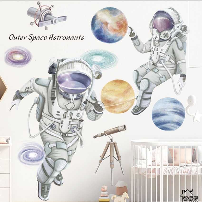Jual Wall Sticker Astronot Angkasa Stiker Dinding Dekorasi Ruang