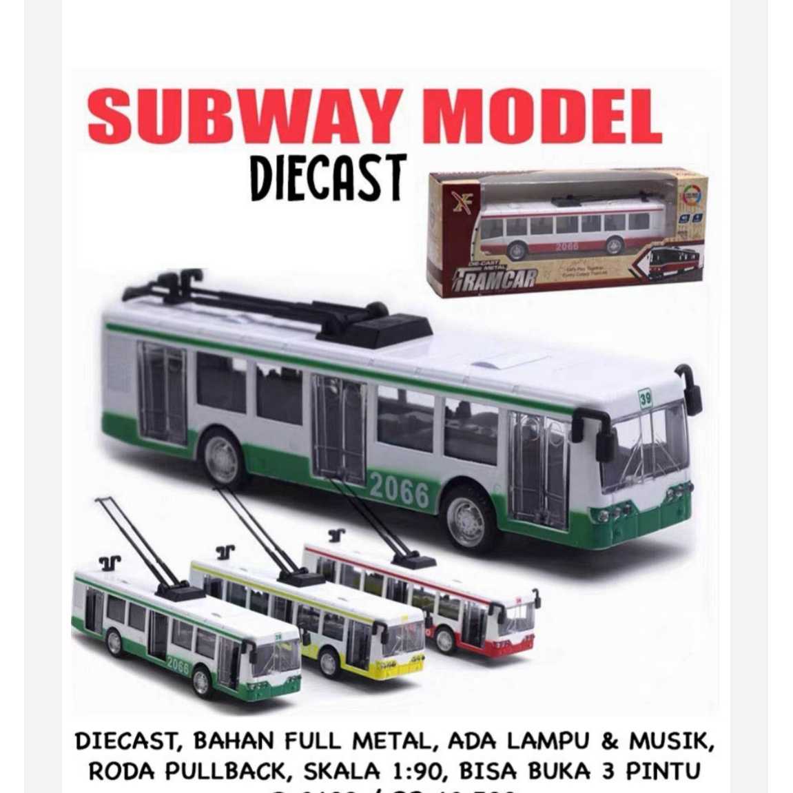 Jual MAINAN DIECAST MOBIL BUSWAY DIE CAST BUS METAL PULL BACK