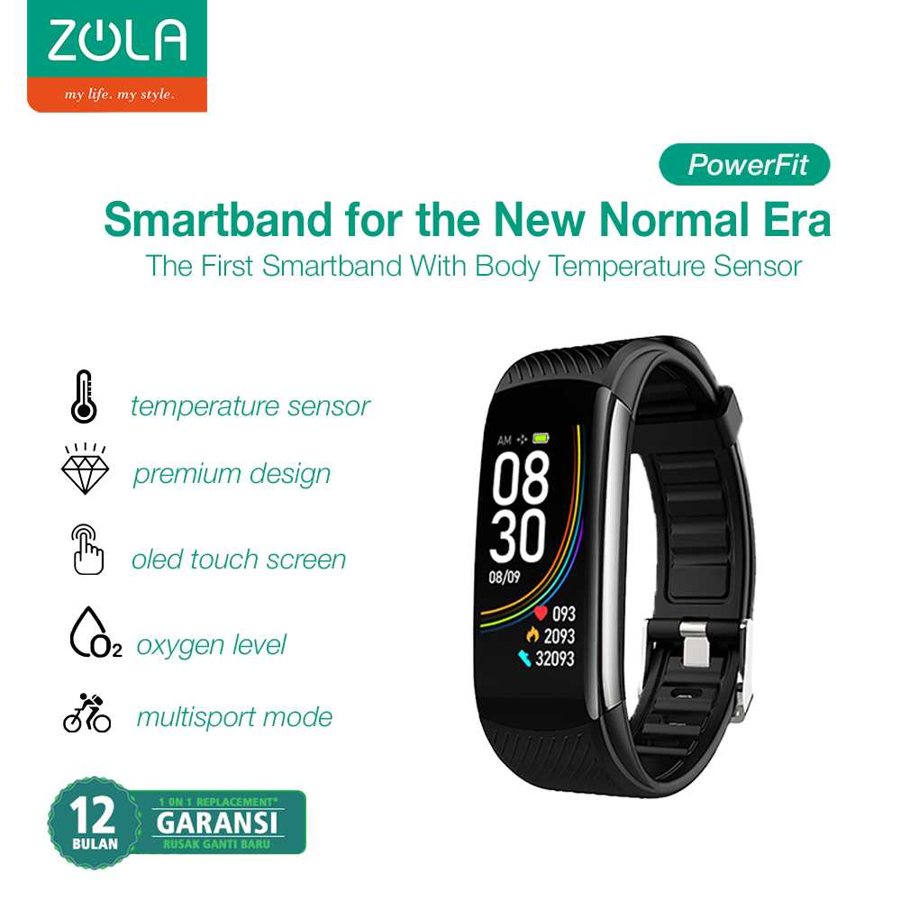 Jual Zola PowerFit Smartband Colour Display With Body | Jakmall.com