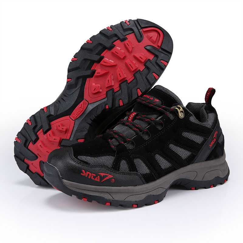 Jual Sepatu Gunung Pendek / Hiking Shoes Low SNTA 434 Black Red