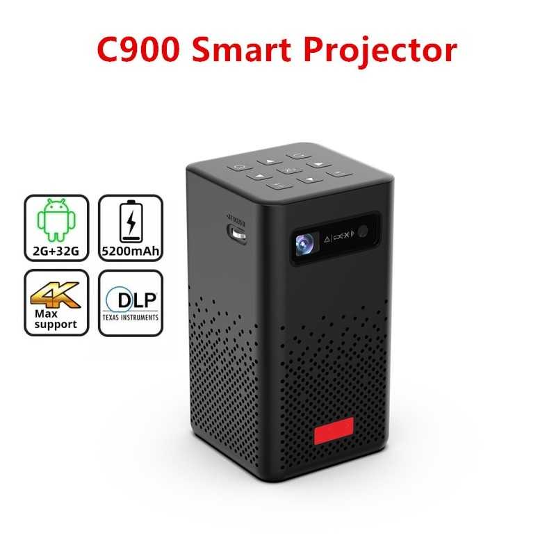 Jual C900 - Mini Portable Smart Android 9.0 DLP Projector