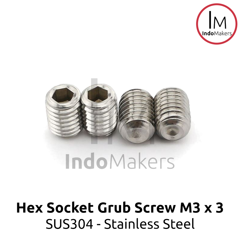 Jual Hex Socker Grub Screw / Baut Tanam Stainless M3 x 3 | Jakmall.com