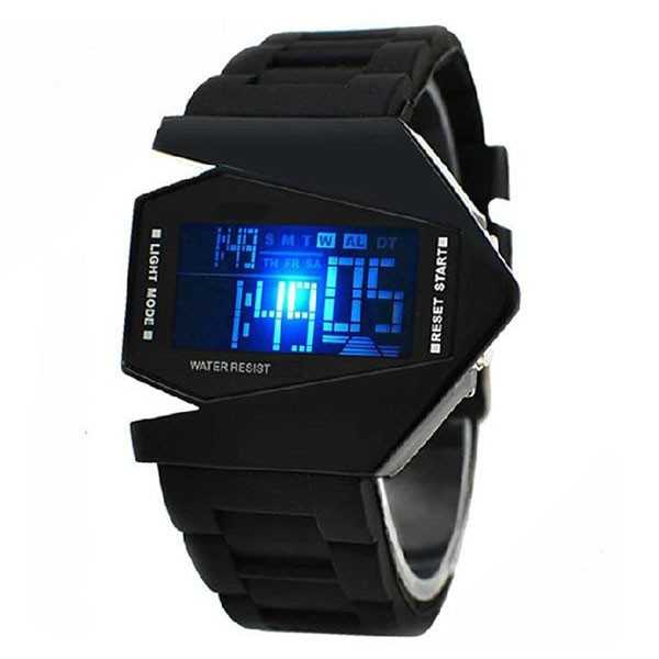 Jual Jam LED Jet Airplane Style Rubber Sport Watch | Jakmall.com