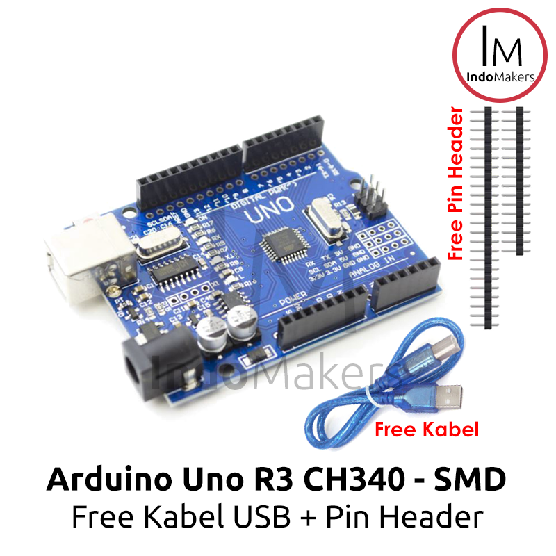 Jual Arduino Uno R3 CH340 ATmega328 Type SMD | Jakmall.com