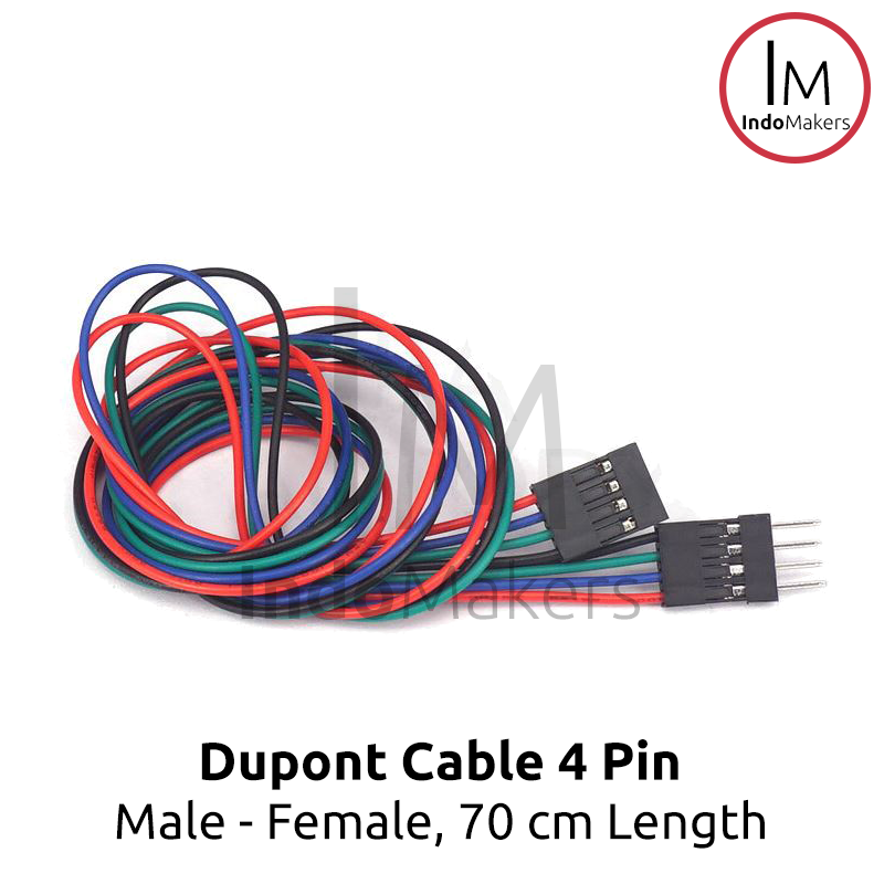 Jual Jumper Wire Dupont Cable 4 Pin Male-Female 70cm | Jakmall.com