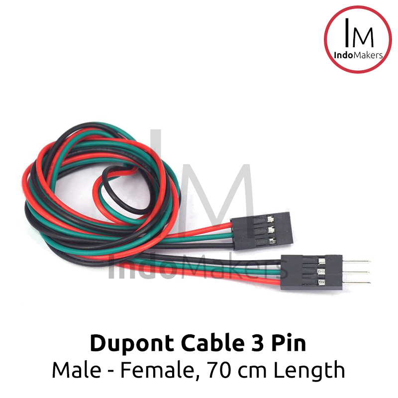 Jual Jumper Wire Dupont Cable 3 Pin Male-Female 70cm Jenis