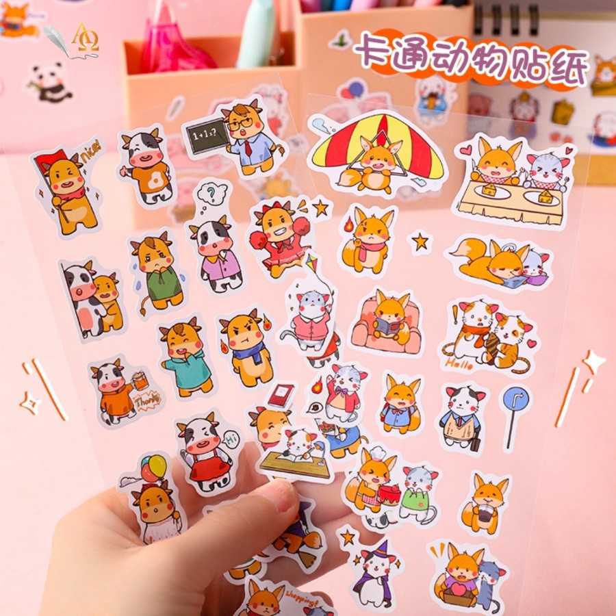 Jual Sticker Kartun Motif Kartun Animals Imut | Jakmall.com