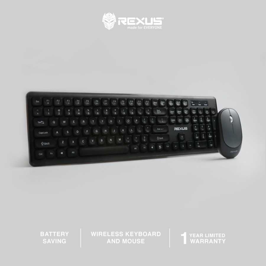 Jual Rexus Keyboard Mouse Wireless KM8 Combo | Jakmall.com