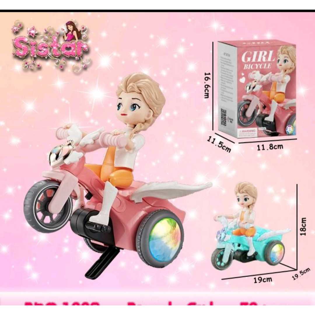 Jual MAINAN SEPEDA STUNT BICYCLE FROZEN ELSA ROTATING DANCE