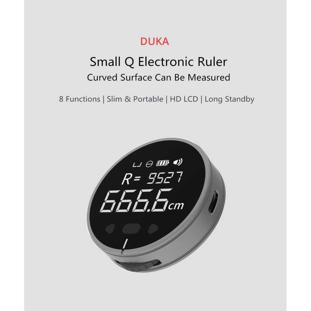 Jual DUKA SMALL Q - 8-in-1 Smart Electronic Ruler - Penggaris