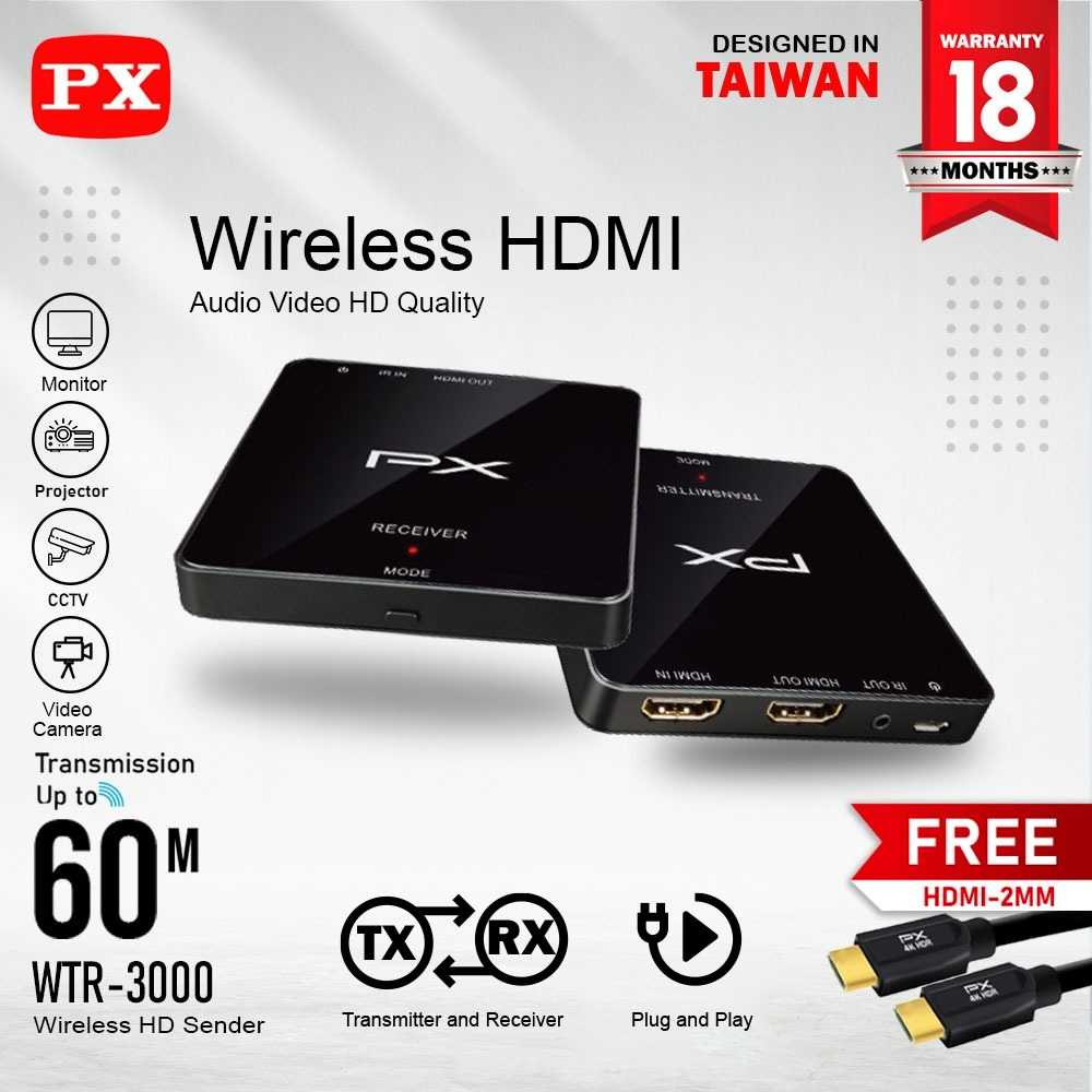 Jual PX Wireless HD-Sender -WTR-3000 - Hitam | Jakmall.com