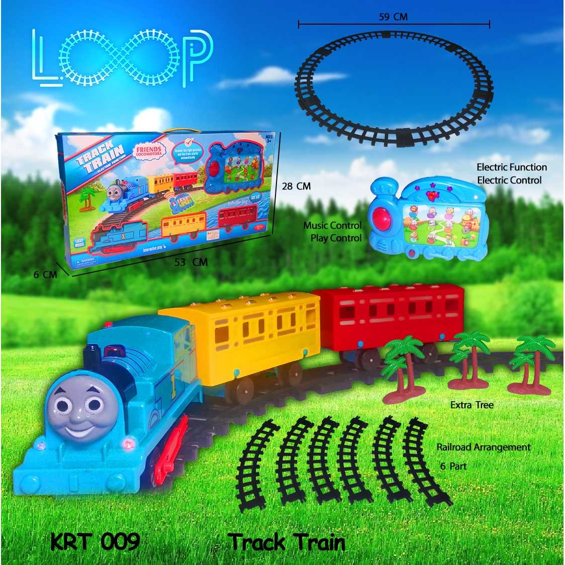 Jual MAINAN TRACK KERETA API TRAIN THOMAS 2IN1 WITH TABLET REMOTE