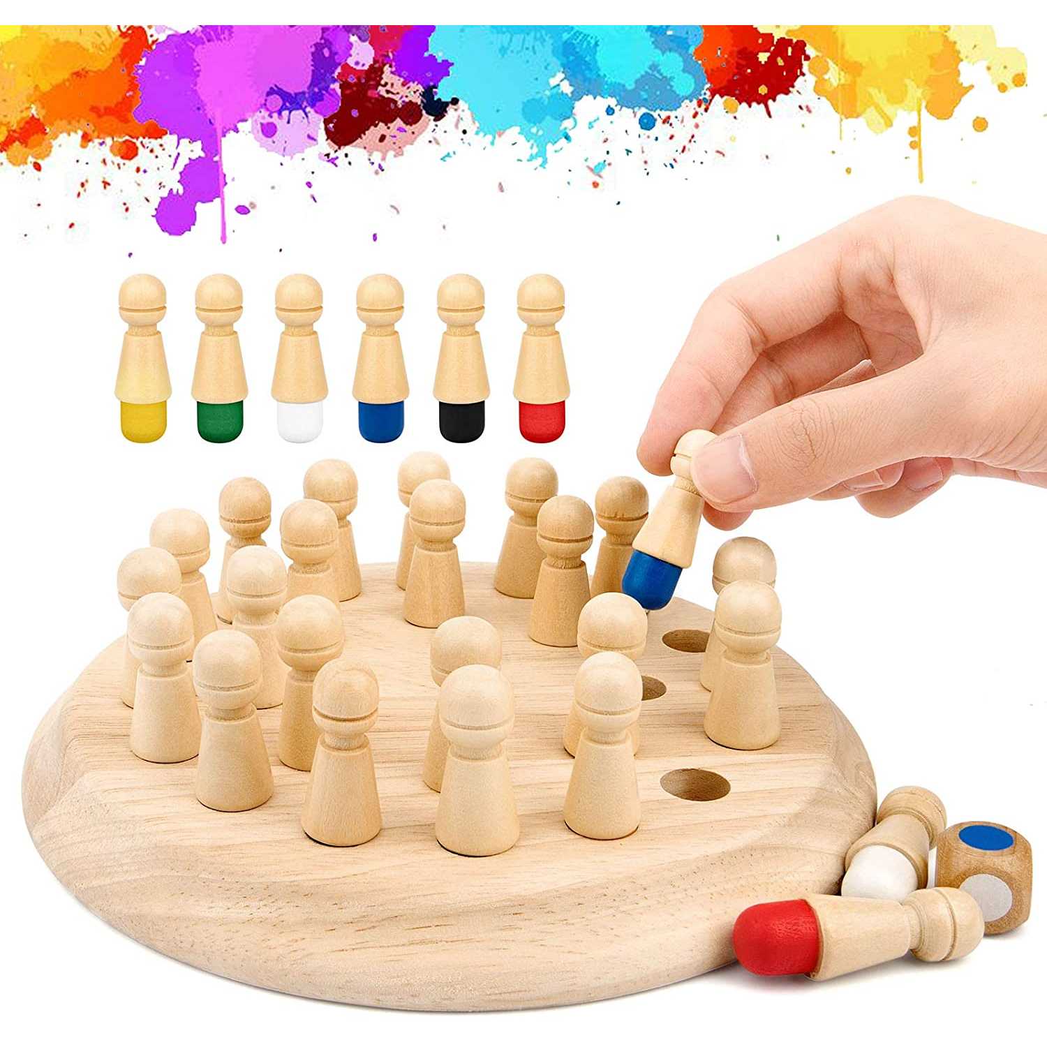Jual Mainan Kayu Edukasi Anak MEMORY CHESS - Wooden Memory Game