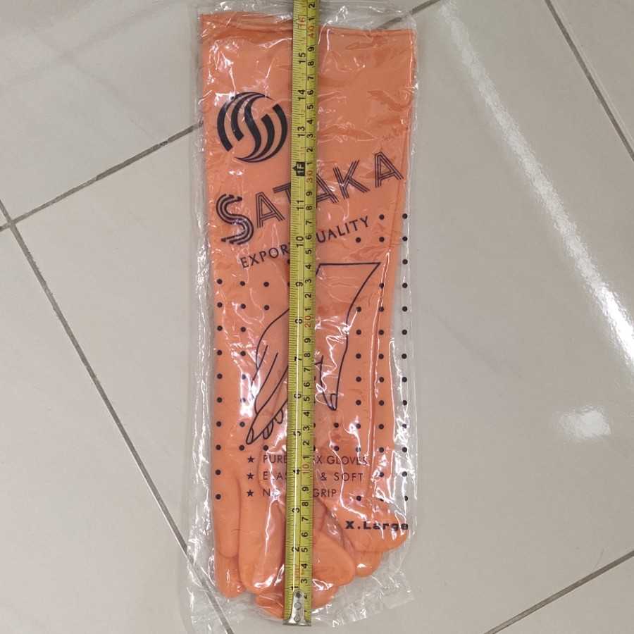 Jual Sarung Tangan Karet Latex Sataka XL panjang 40cm Latex