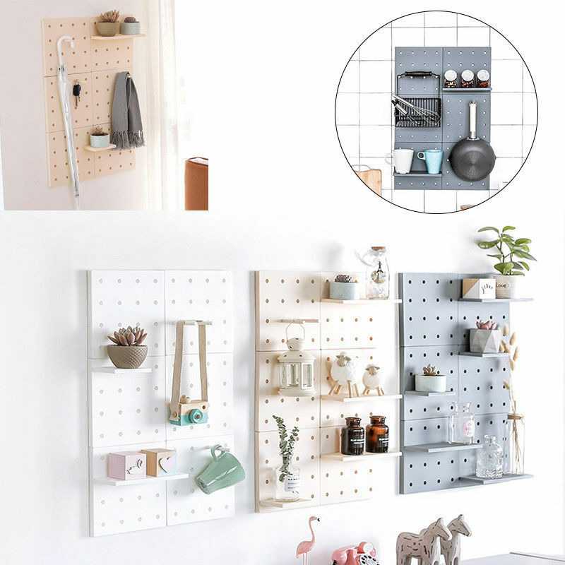 Jual BearPaw Rak Organizer Wall Mounted Hanging Peg Board Hook
