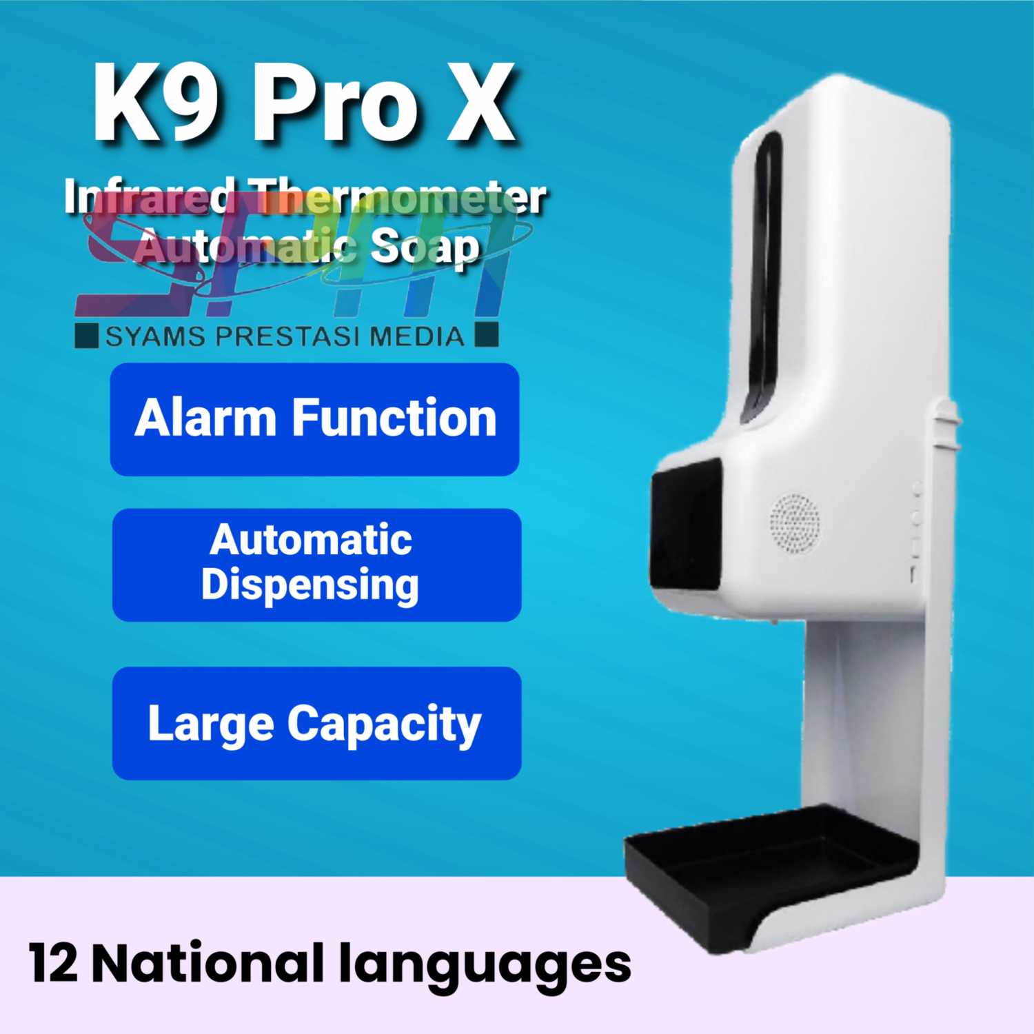 Jual THERMOMETER AUTOMATIC SENSOR DISPENSER K9 PRO X 2IN1