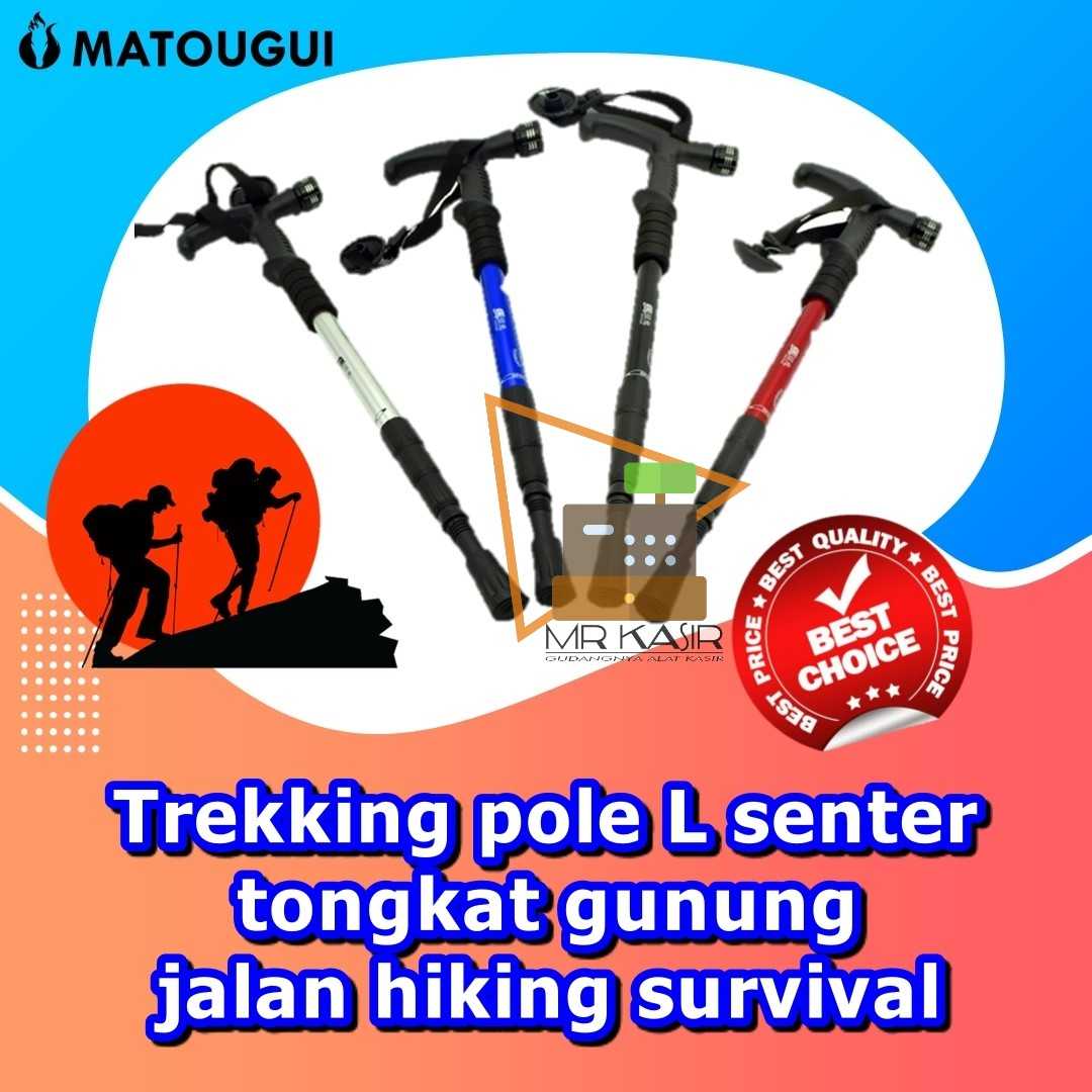 Jual Trekking / Treking pole senter lampu L tracking tongkat