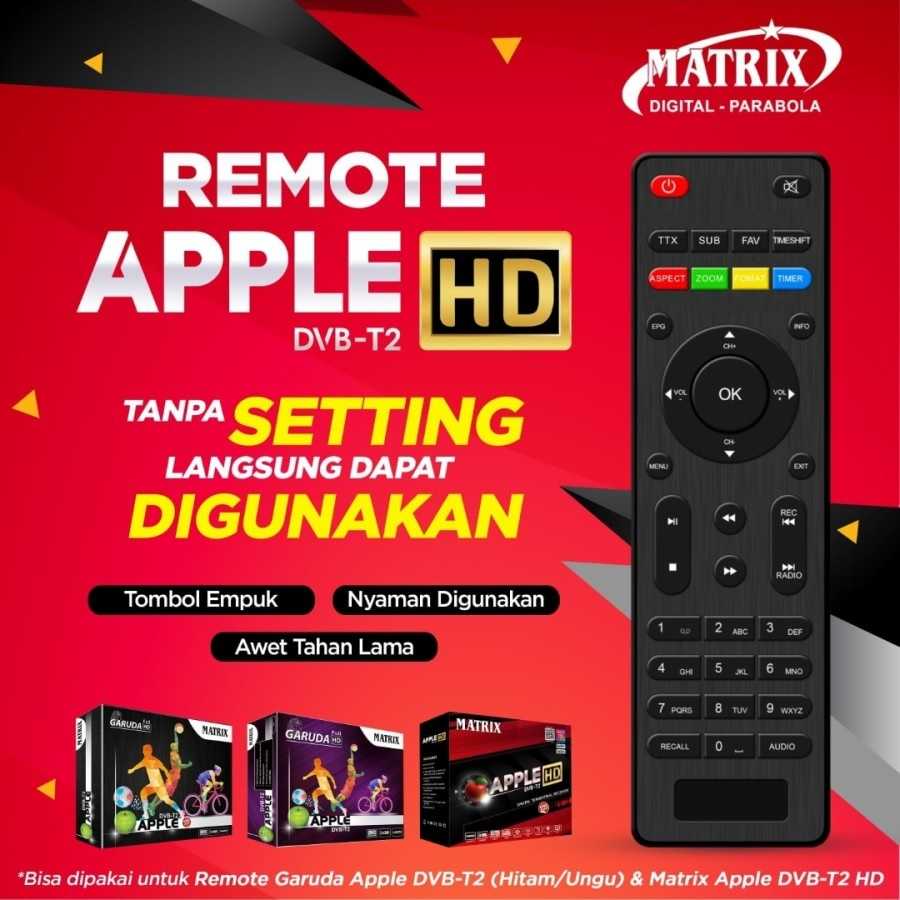 Jual Remote parabola/ receiver matrix apple DVB-T2 Original