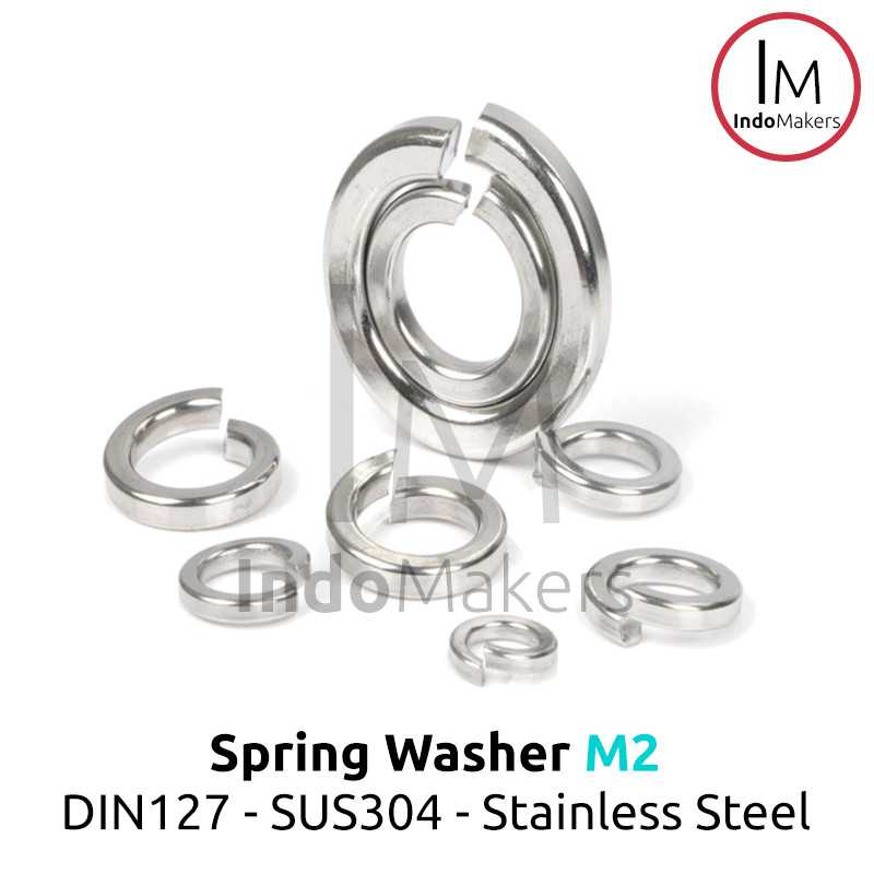 Jual DIN127 Spring Washer / Ring Per Stainless Steel SUS304 M2