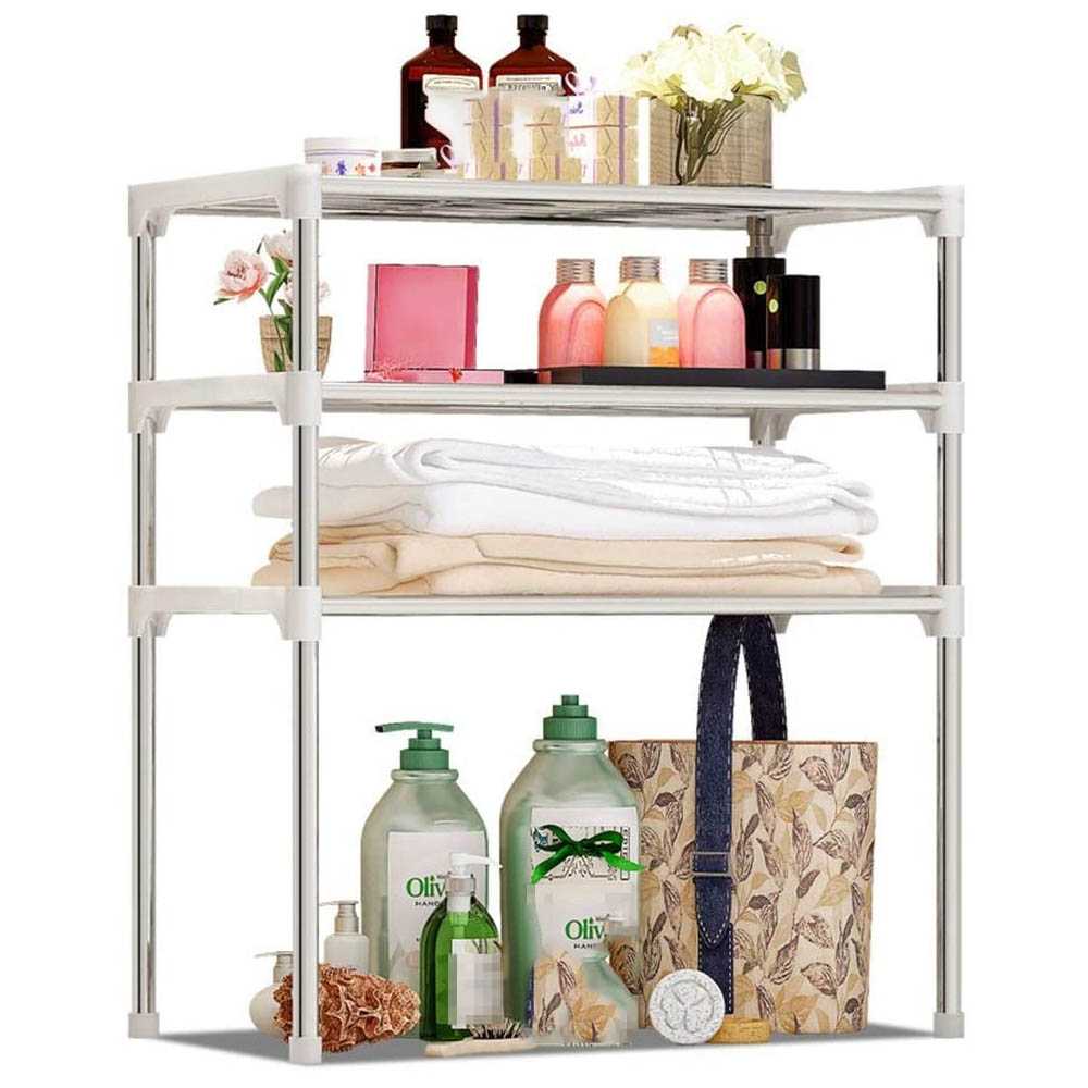 Jual Rak Microwave Serbaguna Portable GEN2 - 3 Tingkat Stainless