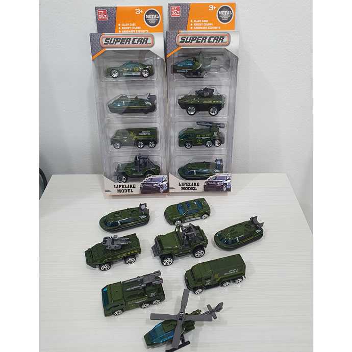Jual MAINAN DIECAST MOBIL MILITER ARMY SET 8PCS DIE CAST | Jakmall.com