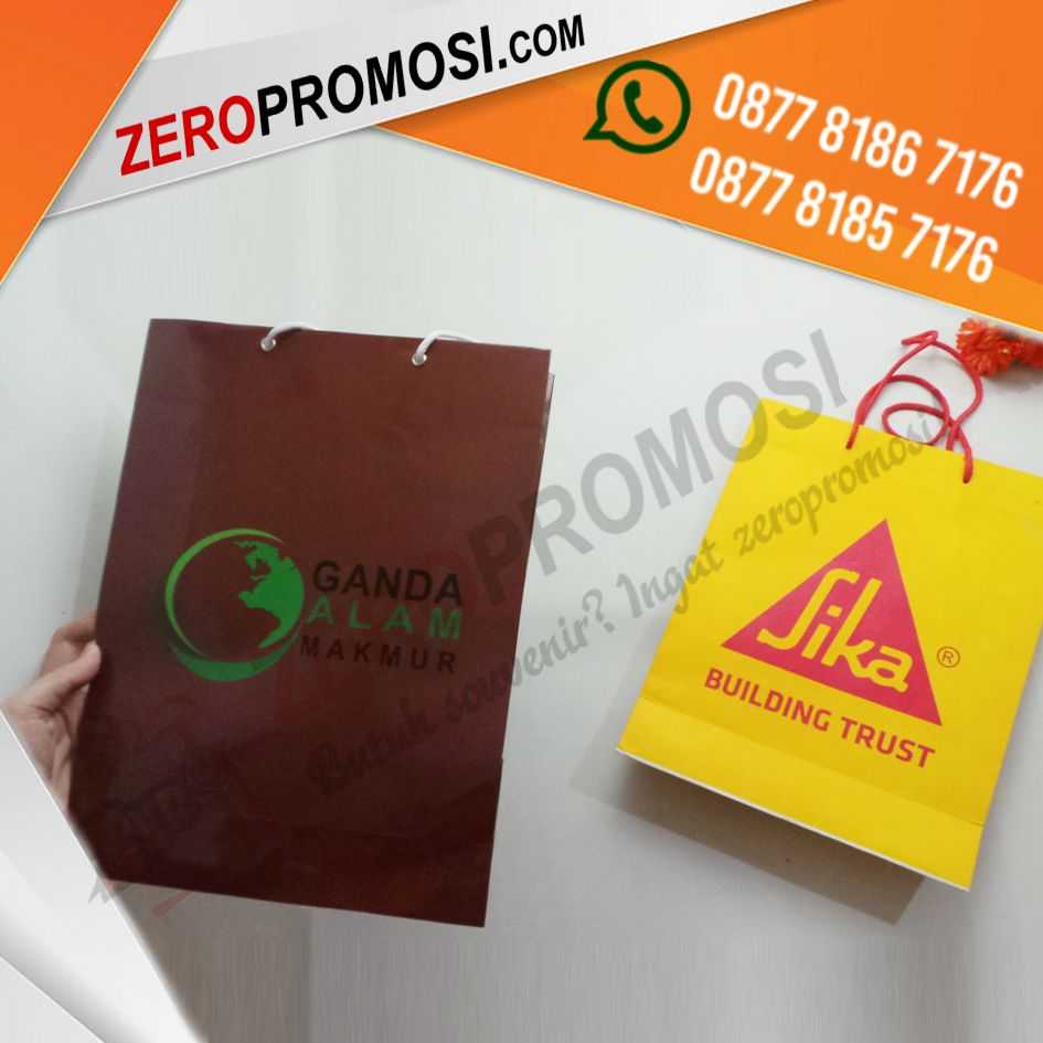 Jual Souvenir Paper Bag Ukuran P25xT33,5xL7 Custom Design dan
