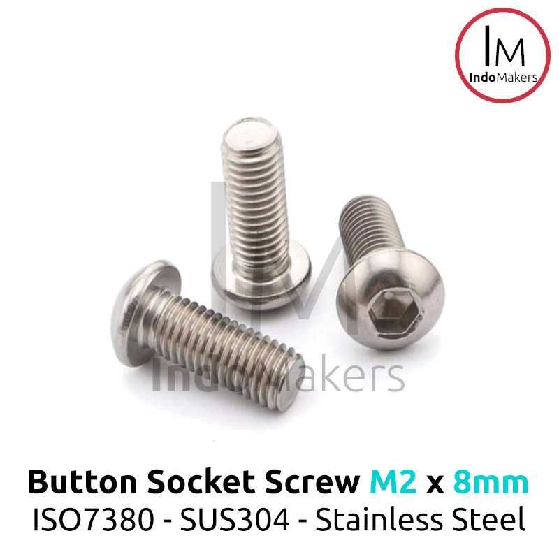 Jual ISO7380 Button Hex Head Screw / Baut L Button Stainless