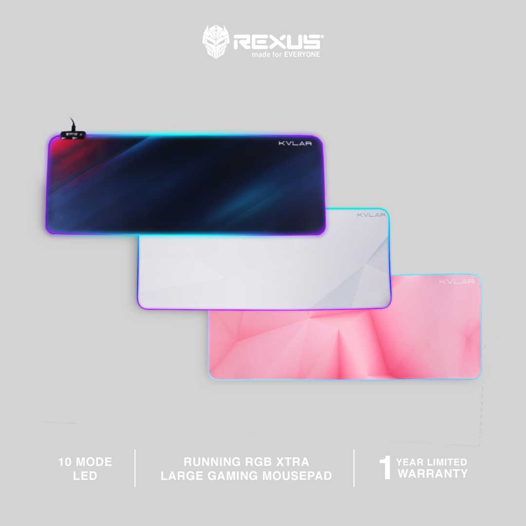 Jual Rexus Mousepad Gaming RGB Kvlar TR2 Speed Edition XL