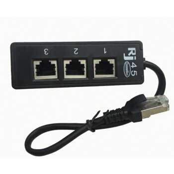 Jual Splitter RJ45 LAN Ethernet Network Connector Hub 3 Port
