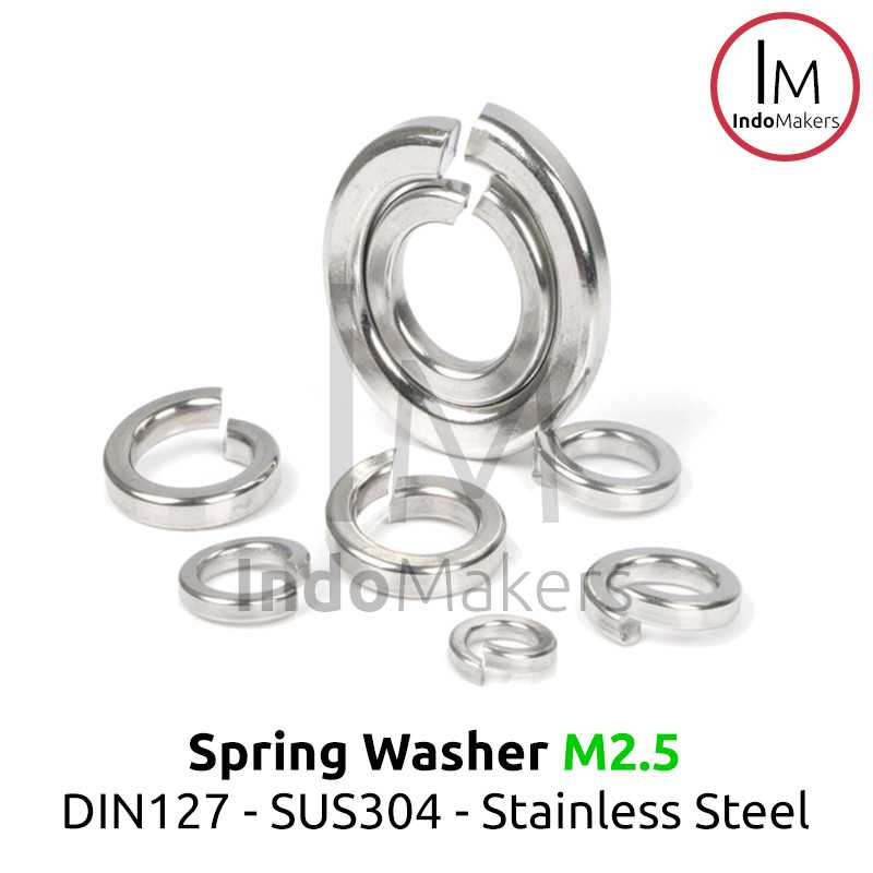 Jual DIN127 Spring Washer / Ring Per Stainless Steel SUS304 M2.5