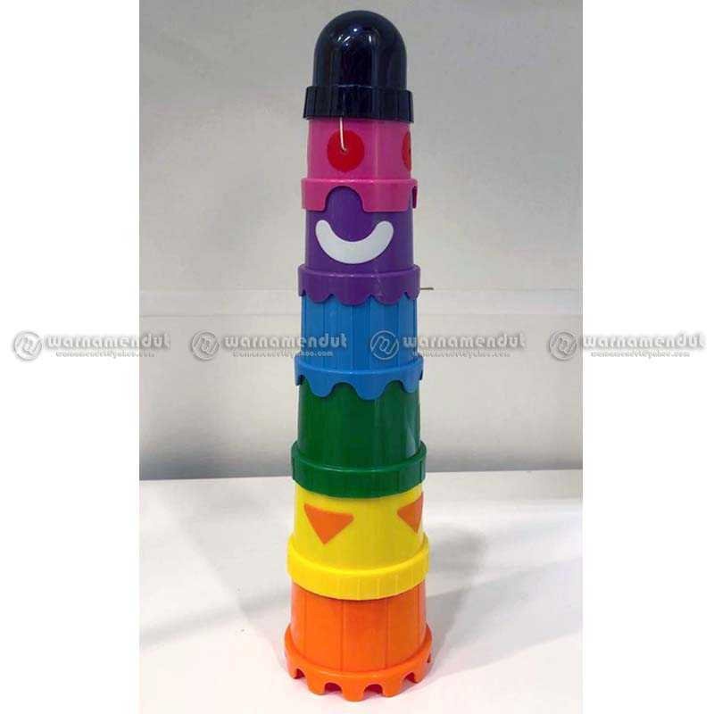 Jual MULA Mainan Gelas Tumpuk tinggi 34 cm untuk 6 bulan keatas