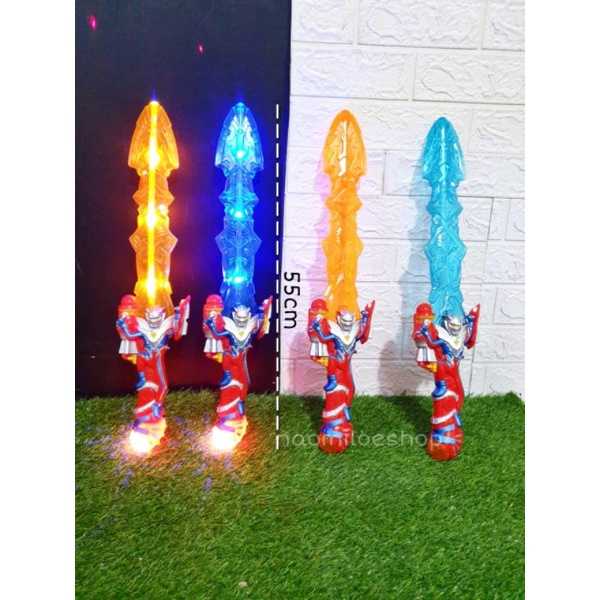 Jual MAINAN PEDANG ULTRAMAN LASER PANJANG 55CM LAMPU SUARA