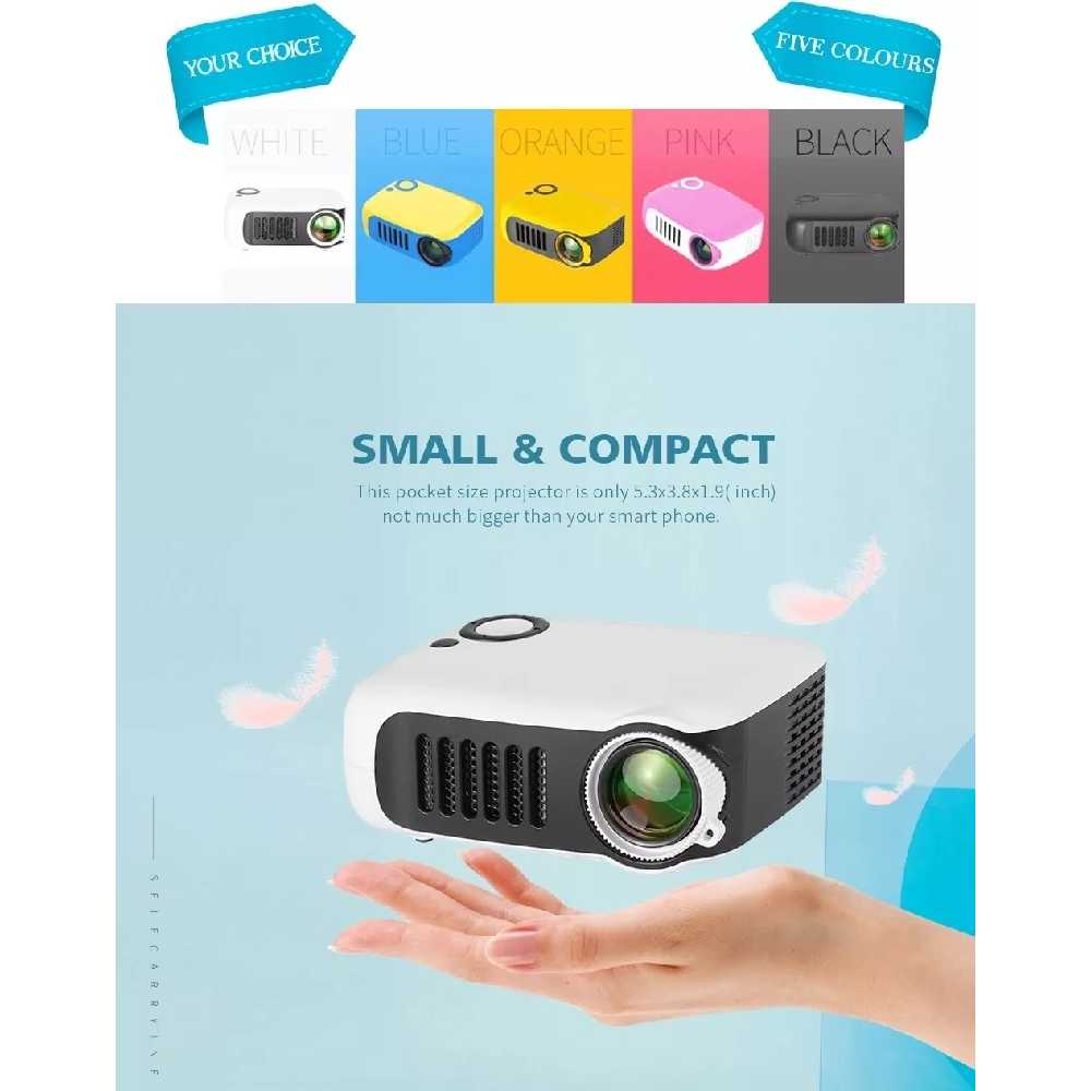 Jual TRANSJEE A2000 - Mini Portable Projector 1000 Lumens