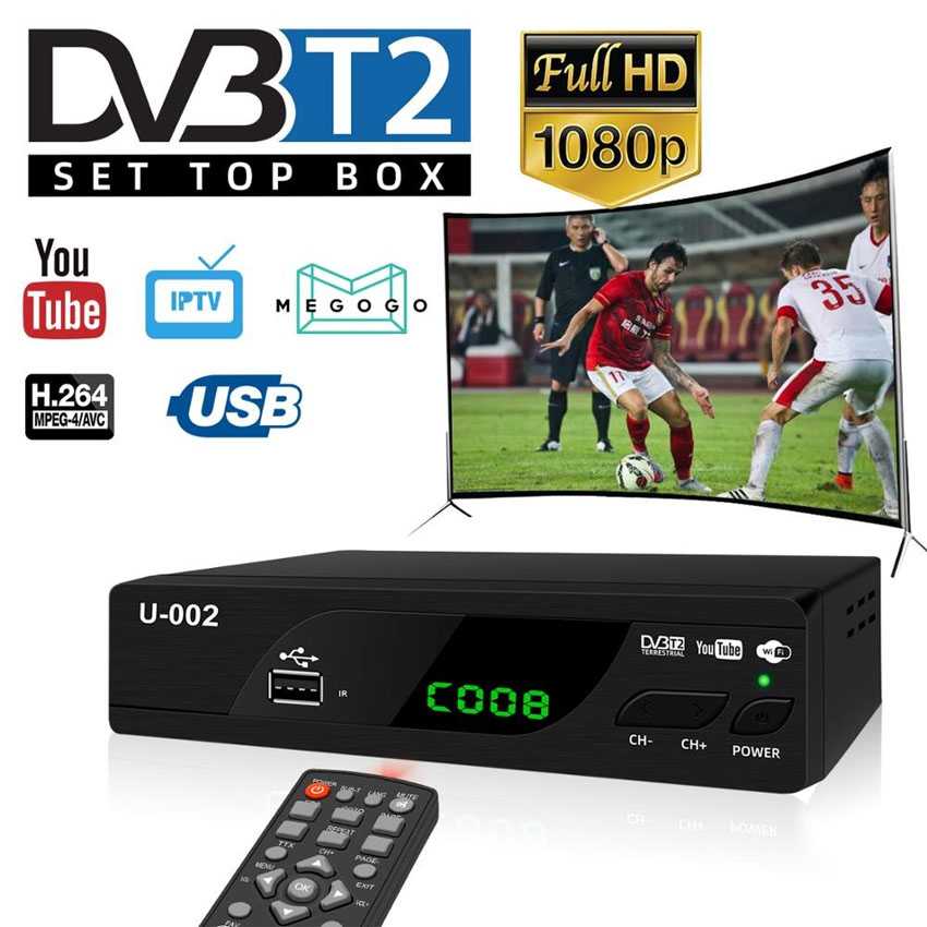 Jual U-002 Set Top Box TV Tuner DVB T2 Antena Analog to Digital
