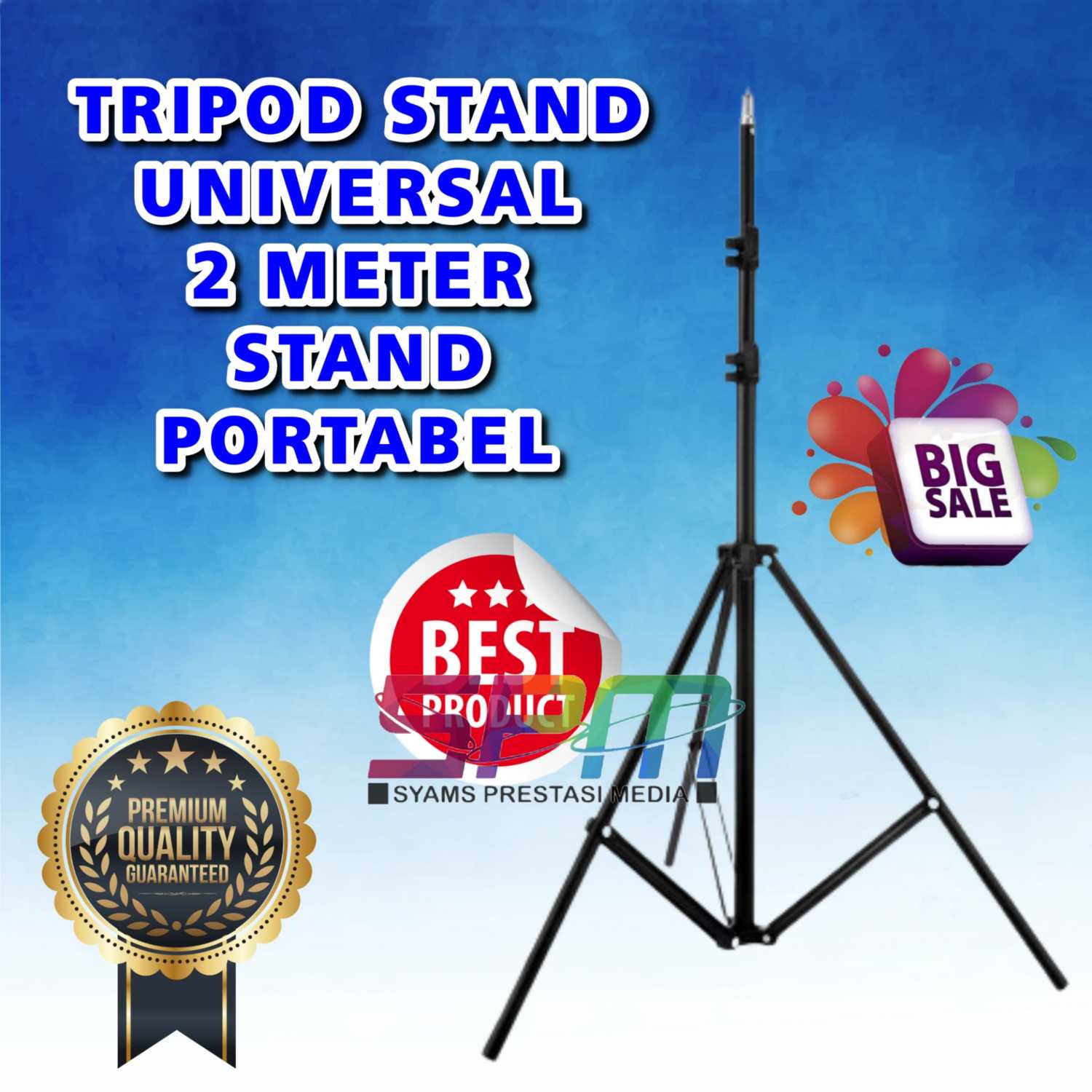 Jual TRIPOD STAND UNIVERSAL 2 METER THERMOMETER STAND LIGHTING